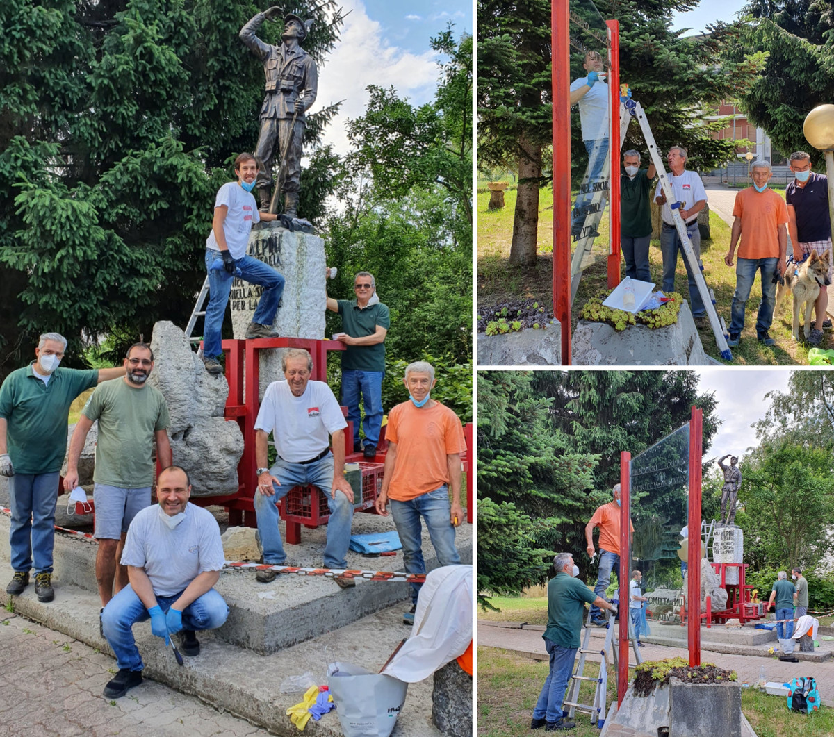 Cede il monumento degli Alpini di Lauriano: il crollo è avvenuto per ...