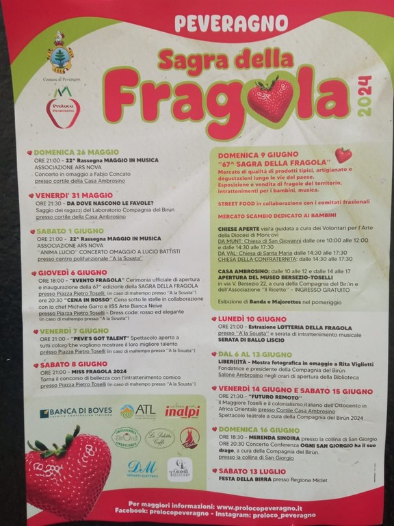 Peveragno pregusta la 67^ Sagra della Fragola (Video) - Torino Oggi