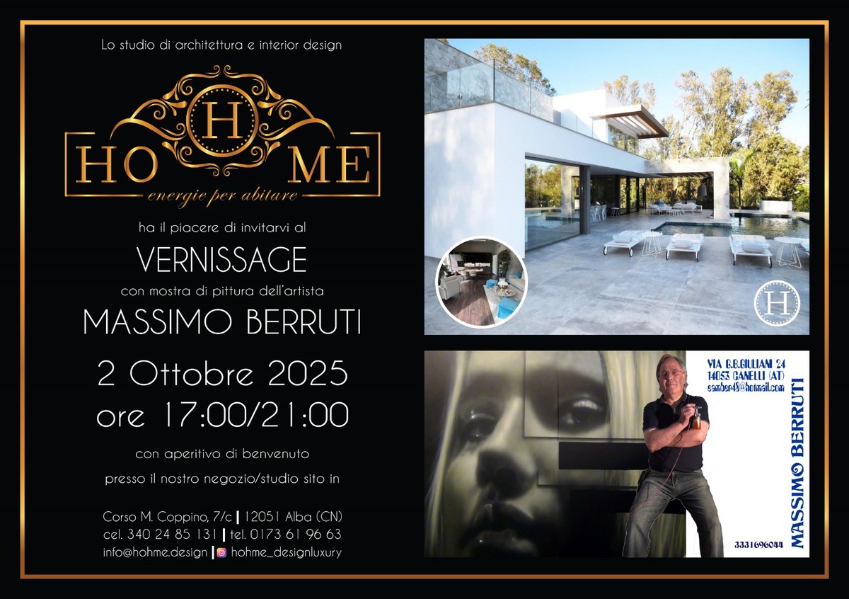 Alba ospita il Vernissage di Massimo Berruti: arte e design si ...