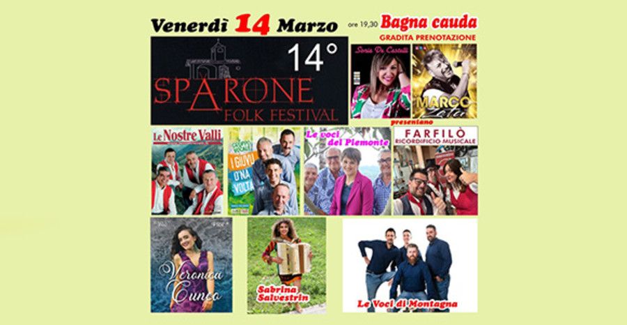 Venerdì 14 marzo il 14° Sparone Folk Festival - Torino Oggi